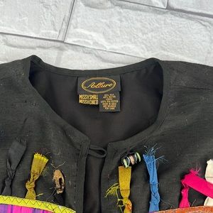 Allure | Jackets & Coats | Vintage Boho Silk Art Deco 9s Multi Colored ...